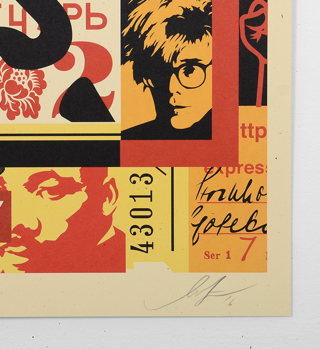 Shepard Fairey (Obey) - Obey 3 face collage (#1) - Artwork Shepard Fairey (Obey) - Obey 3 face collage (#1) - Artwork