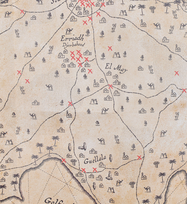 Invader - Invasion of Djerba Island - Plan réalisé en 2020