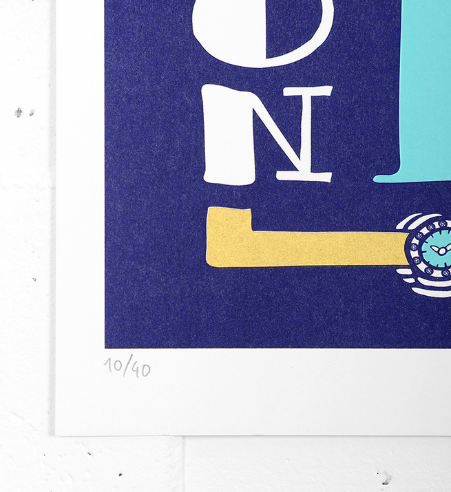 Grotesk - Never On Schedule • Screen print • Limited edition