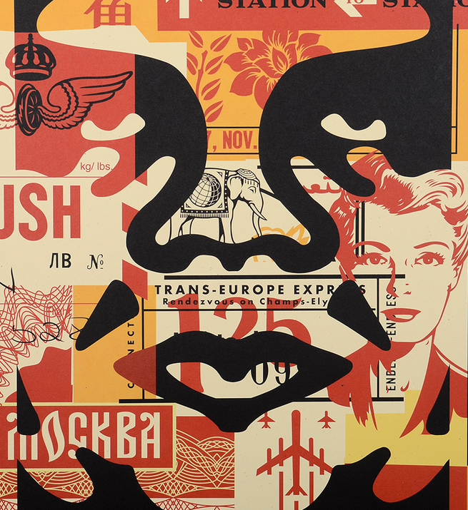 Shepard Fairey - Obey 3 face collage (#2) - Artwork - Print Shepard Fairey - Obey 3 face collage (#2) - Artwork - Print